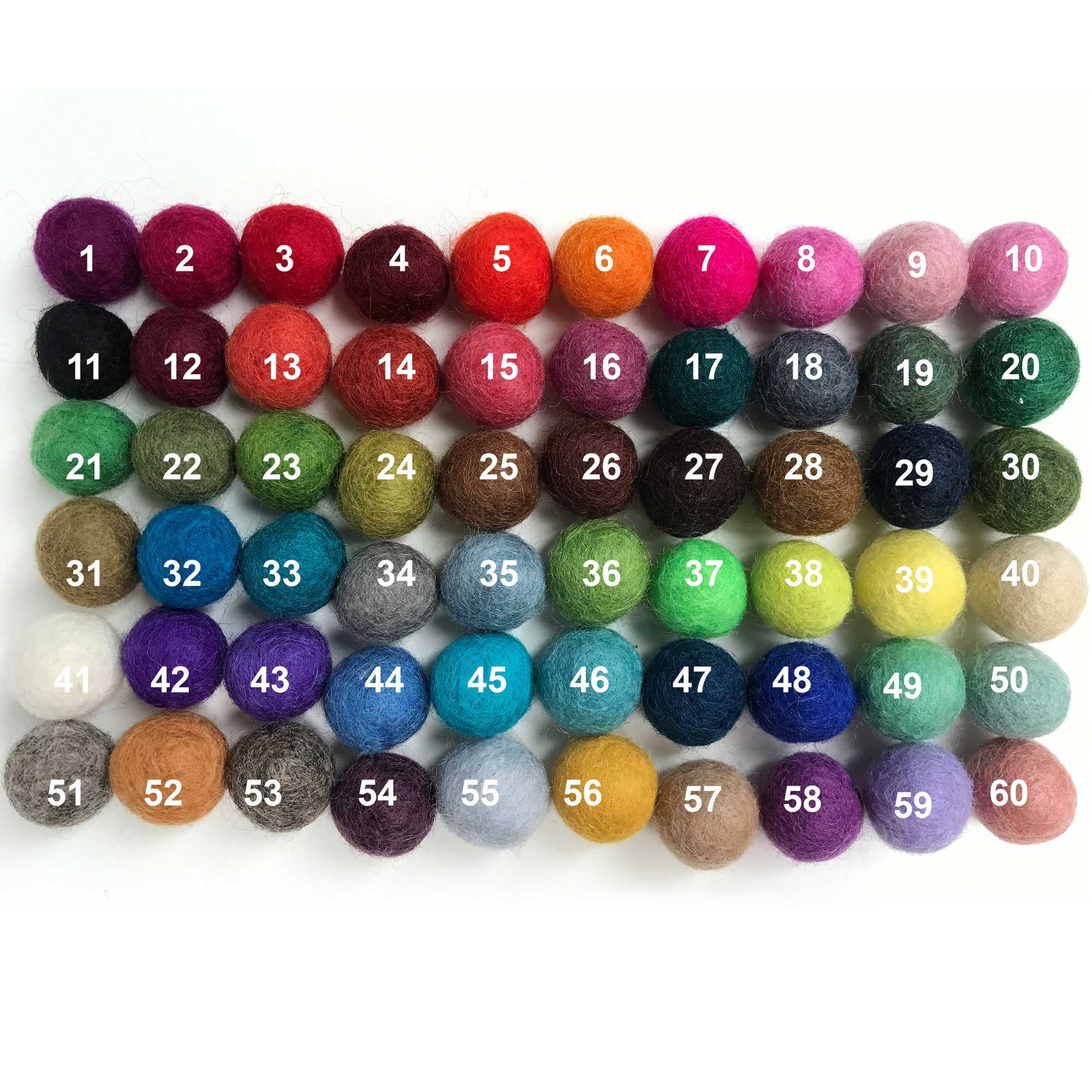 2.5 CM Felt Balls Assorted Colours - Felt Balls USA – Felt Ball Rug USA